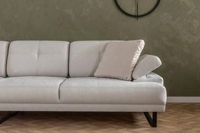 Designová rohová sedačka Vatusia 314 cm béžová - levá