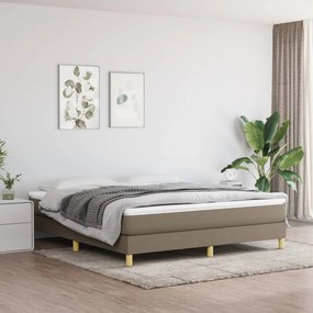 Rám postele s boxspringem taupe 160 x 200 cm textil 3120626