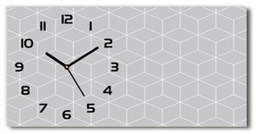 Wallmuralia Skleněné hodiny na stěnu Geometrické pozadí 60x30 cm