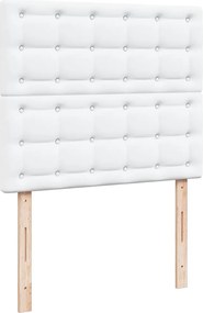 Box spring postel s matrací bílá 120x190 cm umělá kůže 3293013