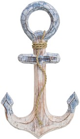 Dřevěná dekorační námořnická kotva 47 cm