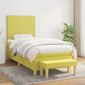 vidaXL Box spring postel s matrací 90x200 cm textil [3136965] Barva: Tmavě šedá