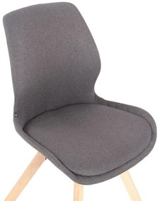 Bhm germany Jídelní židle Luna (SET 2 ks), textil, světle šedá
