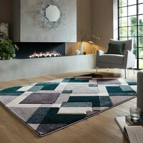 Flair Rugs, Kusový koberec Hand Carved Nimbus Green, 160x230, zelená, kancelář