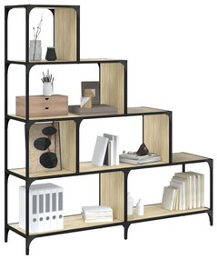 Knihovna se 4 schody dub sonoma 139 x 33,5 x 149 cm kompozit,  842477