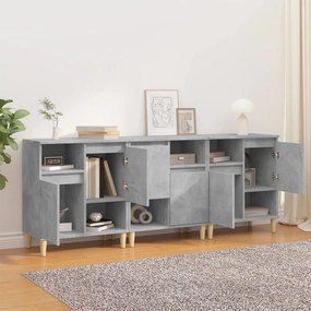 Příborníky 3 ks betonově šedé 60 x 35 x 70 cm kompozitní dřevo 3185739