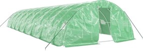Skleník s ocelovým rámem zelený 80 m² 16 x 5 x 2,3 m 3188089
