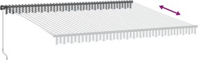 Ručně zatahovací markýza s LED antracitová a bílá 450 x 350 cm 3215813
