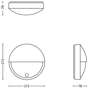 Philips 16456/93/16 - LED venkovní svítidlo s čidlem CAPRICORN LED/6W IP44