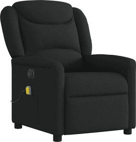 Elektrické masážní polohovací křeslo černé textil 3303186