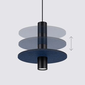 Sollux Lighting Závěsné svítidlo PELTA 1 černé/tmavě modré