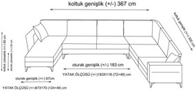 Hanah Home Pohovka KRISTAL béžová