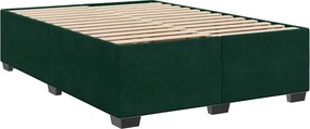Box spring postel s matrací tmavě zelená 140x200 cm samet 3290927