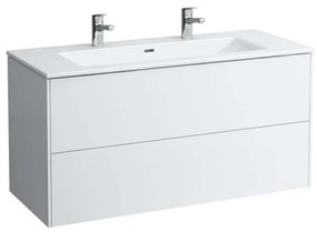 Laufen Pro S - Skříňka s dvojumyvadlem, 120x61x50 cm, 2 zásuvky, matná bílá H8649632601071