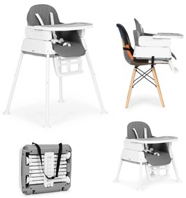 Dětská jídelní židlička 3v1 ALWAYS GREY ECOTOYS šedá