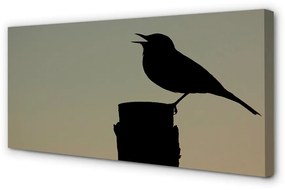 Obrazy na plátně černý pták 125x50 cm