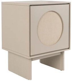 OnaDnes -20% Béžový dřevěný noční stolek ZUIVER TWIN 44 x 40 cm