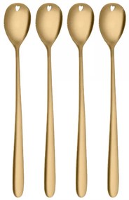 Sola - Latté lžičky se srdíčkem zlaté 4 ks set – Love Cutlery (116626)