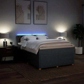 Box spring postel s matrací tmavě šedý 140 x 190 cm textil 3289759
