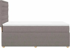 Box spring postel s matrací taupe 90x200 cm textil 3291957