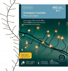 Vánoční osvětlení na stromeček Micro 480 Led na vánoční stromeček drátek Klasický teplý 6 m