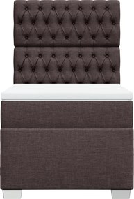 Box spring postel s matrací tmavě hnědá 90x190 cm textil 3290353