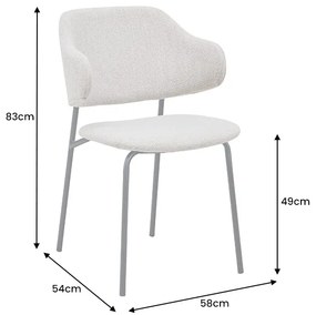Designová jídelní židle Takuya šedá
