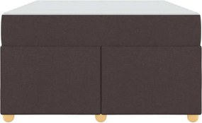 Rám postele s matrací Tmavě hnědá 120 x 200 cm textil 3399352