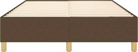 Rám postele s boxspringem tmavě hnědý 140 x 190 cm textil 3120956