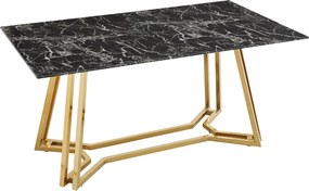 XXXLutz JÍDELNÍ STŮL, černá, barvy zlata, 160/90/76 cm MID.YOU - Jídelní stoly - 001769019502