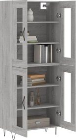 Skříň highboard šedá sonoma 69,5 x 34 x 180 cm kompozitní dřevo 3198311