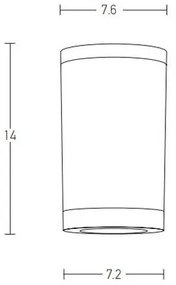 Zambelis E309 - Venkovní bodové svítidlo 1xGU10/7W/230V IP54 černá