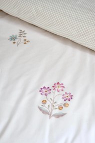 Pip Studio povlečení Mughal Flower 140 x 200 cm - bílé  (Povlečení v bílé barvě s květy)