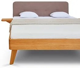 Postel Postelia DEIRA Dub 160x200cm - dřevěná postel z masivu o šíři 4 cm