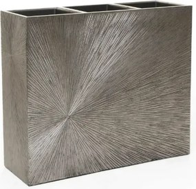Květináč ELEMENTO, sklolaminát, šířka 88 cm, stříbrný