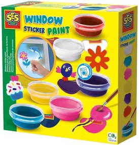 SES CREATIVE Barvy na malování okenních obrázků kreativní set v krabici 00366