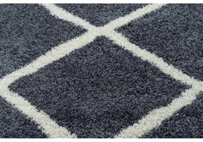 Kusový koberec Shaggy Cross šedý 70x250cm
