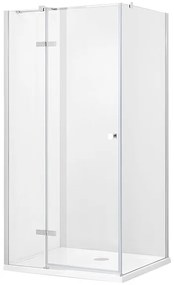Besco Čtvercový sprchový kout PIXA SQ 90x90, výška 195 cm Rozměry (cm): 90x90, Barva profilů a typ výplně: profily: chrom, výplň: transparent, Orientace: Levá