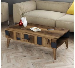 Designový konferenční stolek Mahola 105 cm ořech / antracitový