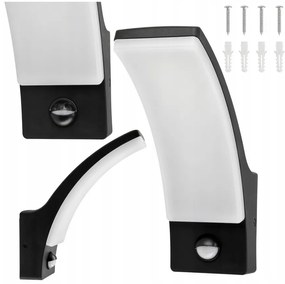 BERGE LED nástěnné svítidlo 12W - 800lm - venkovní s pohybovým čidlem