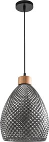 Toolight - Retro skleněná stropní lampa E27 60W APP897-1CP, černá, OSW-05697