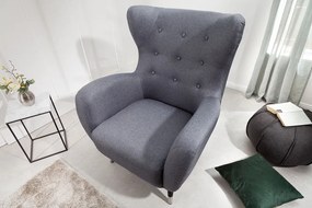 Designové křeslo Danail antracitové