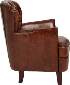 Hnědé kožené křeslo Victor – Premier Housewares
