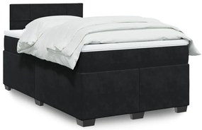 Box spring postel s matrací černá 120 x 200 cm samet 3288584