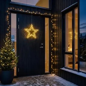 Solight LED vánoční hvězda 3D zlatá / Vánoční hvězda / 150 LED / 60 cm