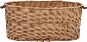 Koš na dřevo s držadly 78 x 54 x 34 cm přírodní vrba 286983