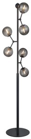 Halo Design 738885 stojací lampa Atom kouřová/černá, 6L, 155cm