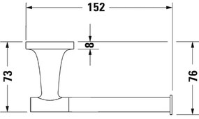 Duravit Starck T - Držák na toaletní papír, černá matná, 0099374600