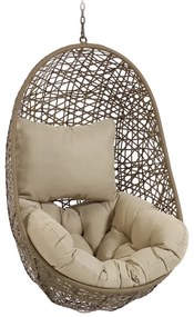 Hnědé závěsné zahradní křeslo Kave Home Florina