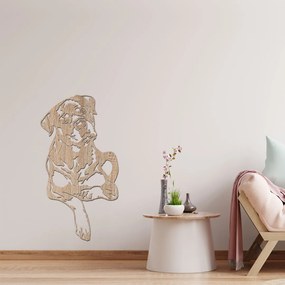 dřevo života Dřevěná dekorace psa Rotvajler Zvolte rozměr (cm): 32x60, Zvolte barvu dekoru: Dub Sonoma